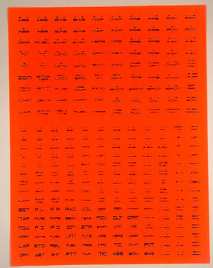 Apex Sim Racing - Button Box Label Kit (270 Labels)